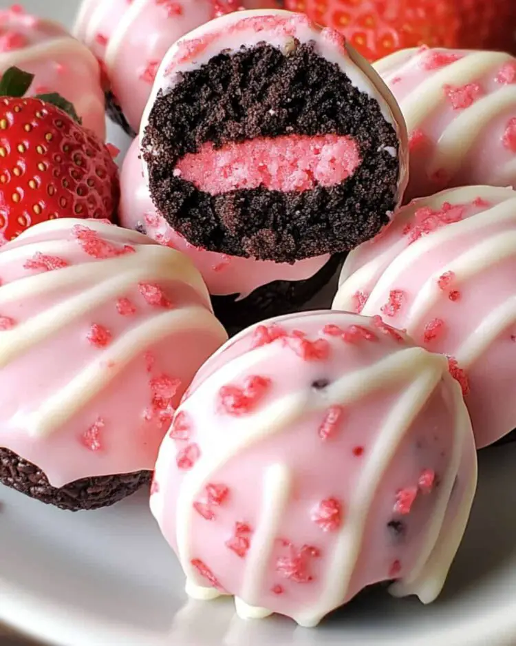 Strawberry Shortcake Oreo Balls - Recipes by Lina