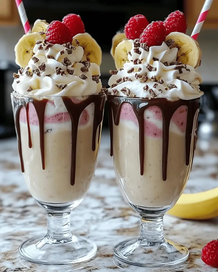 Banana Split Milkshake Recipe - Recipes by Lina