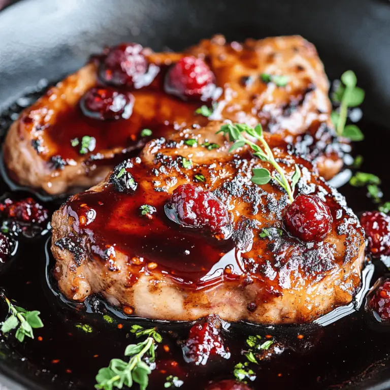 Raspberry Balsamic Glazed Pork Chops - Recipes by Lina
