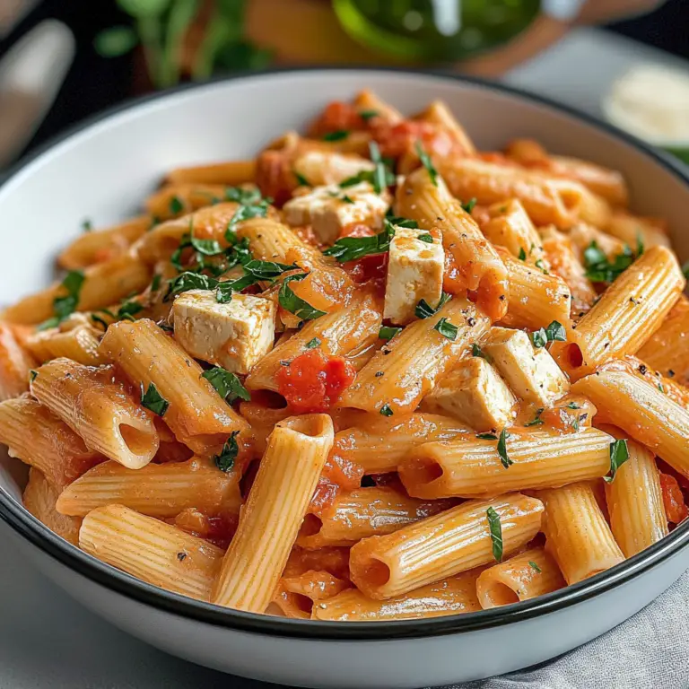 Creamy Tomato Tofu Pasta - Recipes by Lina