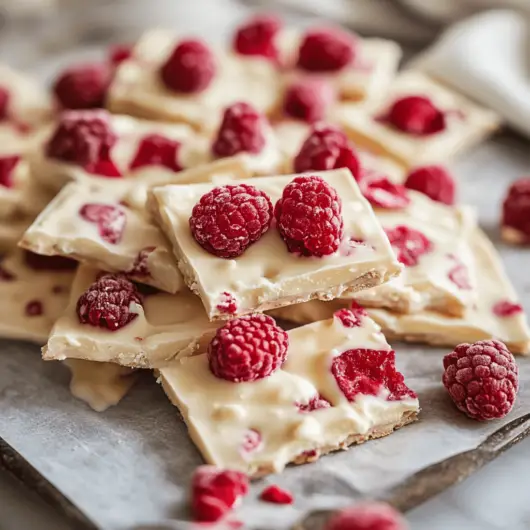 White Chocolate Raspberry Bark - Recipes by Lina