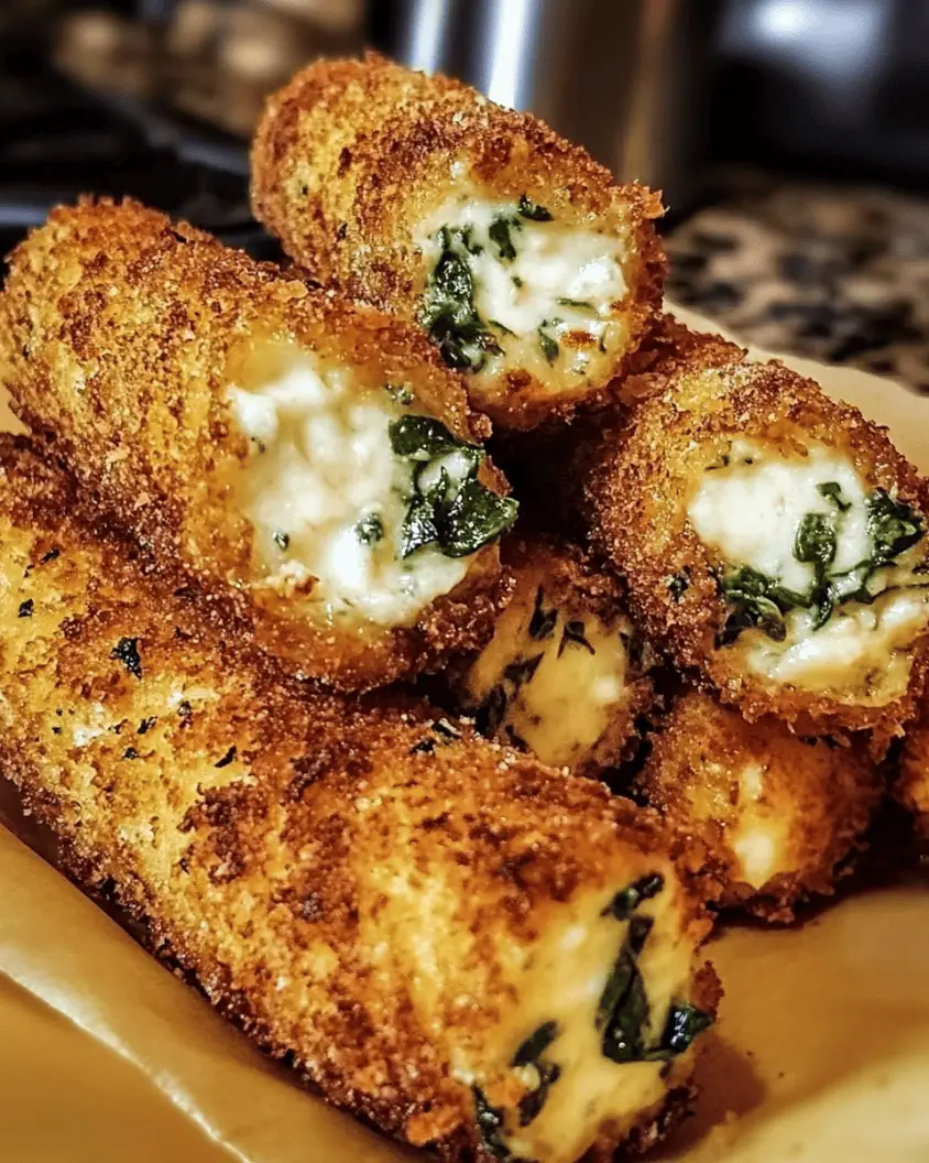 Spinach Mozzarella Sticks Recipe - Recipes by Lina