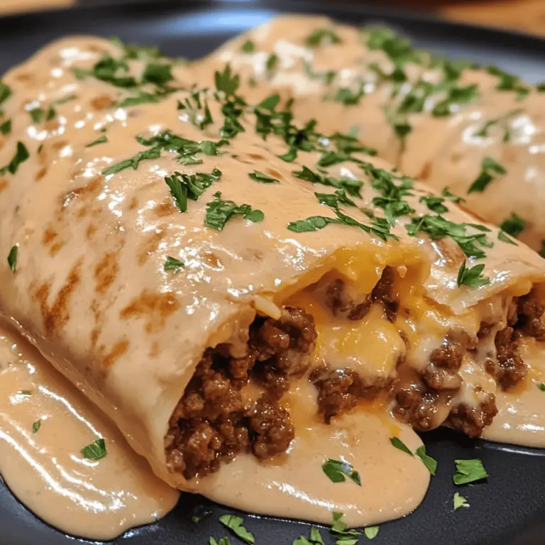 Cheesy Ground Beef Delight Wrap with Creamy Sauce - Recipes by Lina