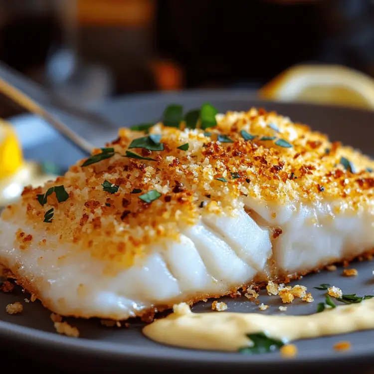 Delicious Mayonnaise and Panko Crusted Baked Fish Recipe - Recipes by Lina