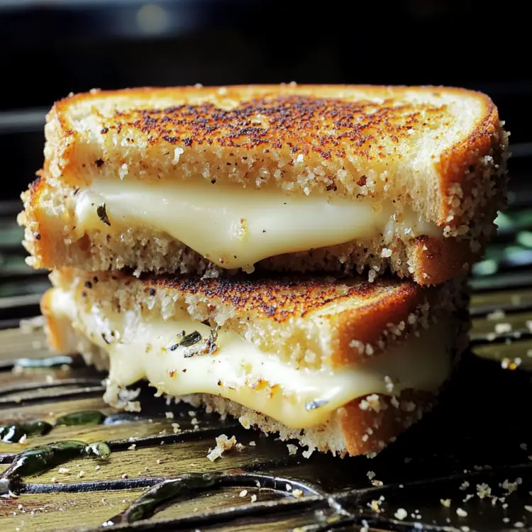 The Best Parmesan Crusted Grilled Cheese Sandwich Recipe - Recipes by Lina