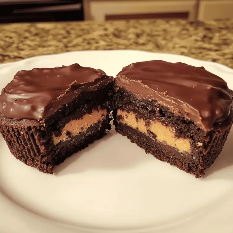 Best Recipe for Peanut Butter Cup Stuffed Brookies - Recipes by Lina