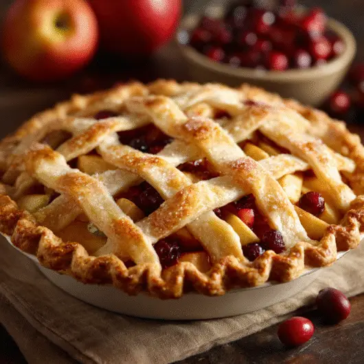 Apple Cranberry Holiday Pie - Recipes by Lina