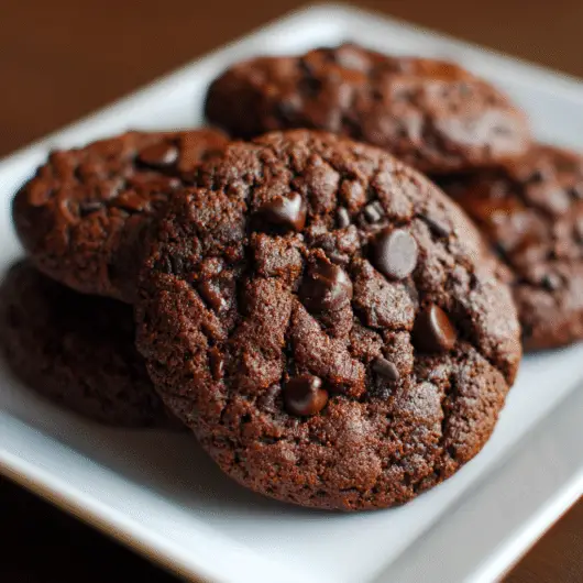 Double Dark Chocolate Cookies - Recipes by Lina