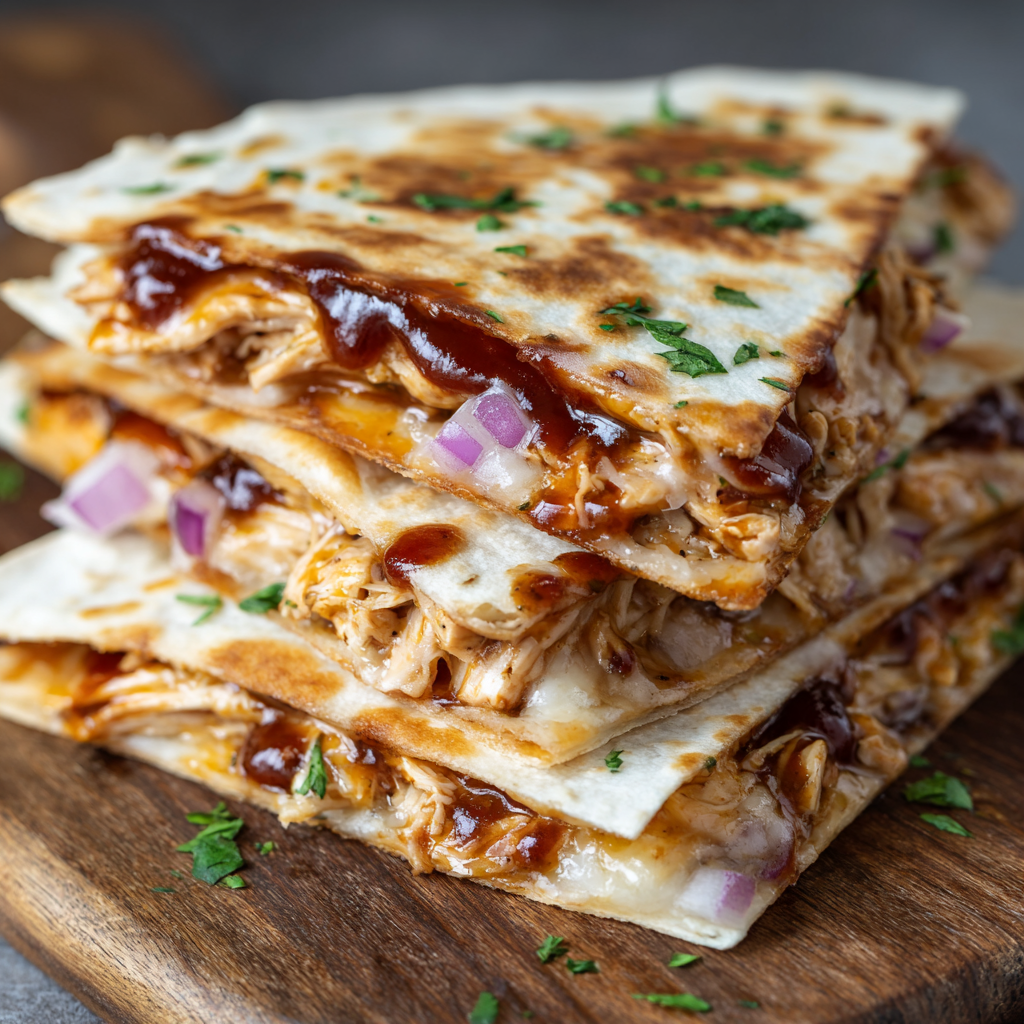 BBQ Chicken Quesadillas - Savory Cheesy BBQ Chicken Wraps